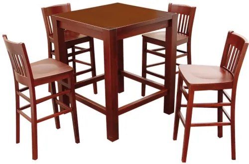 Dřevěný barový stůl CUBIS 80 x 80 cm, Odstín trend: B1 přírodní (na výběr více variant)