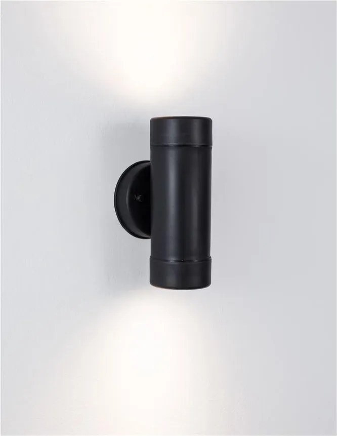 NV 9010622 Venkovní nástěnné svítidlo LIMBIO černý ABS skleněný difuzor GU10 2x7W bez žárovky IP44 světlo nahoru a dolů - NOVA LUCE