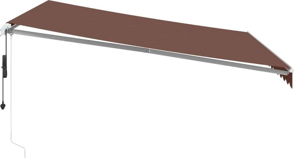 Automatická zatahovací markýza s LED hnědá 400 x 350 cm 3215390