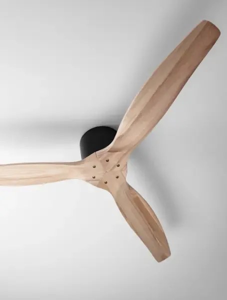 LED černo-dřevěné designové stropní svítidlo Ninemia s dálkovým ovládáním
