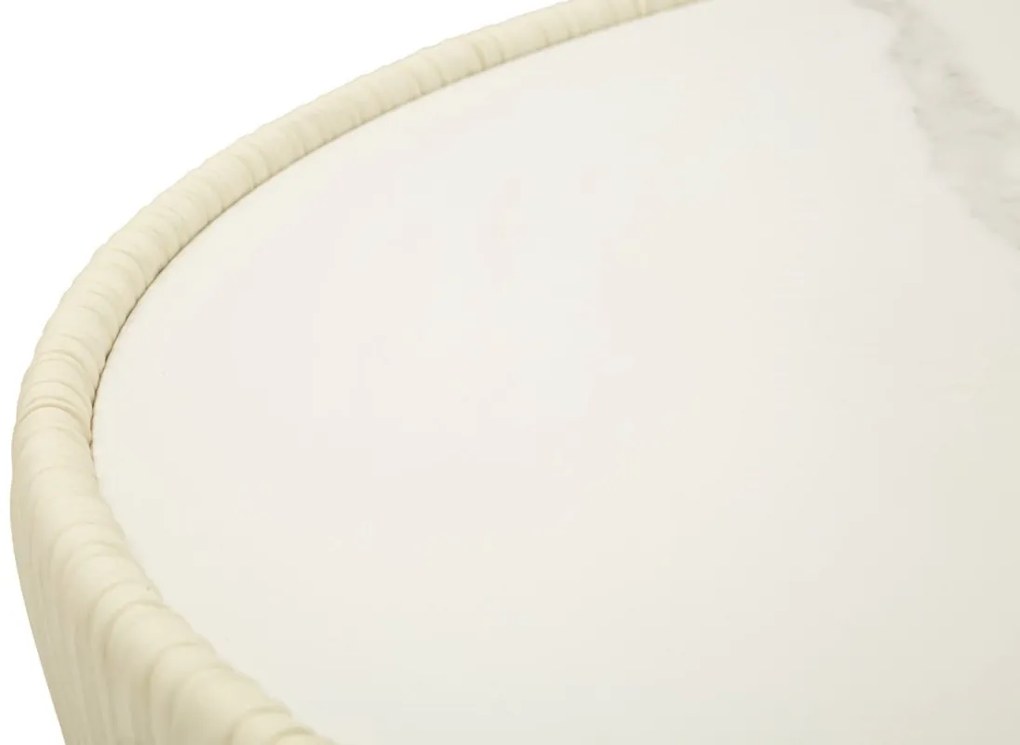 Designový konferenční stolek Calixtus 71 cm krémový