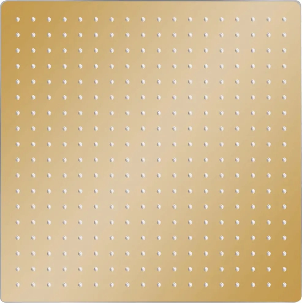 Dešťová sprchová hlavice nerezová ocel 50x50 cm čtvercová zlatá 147712