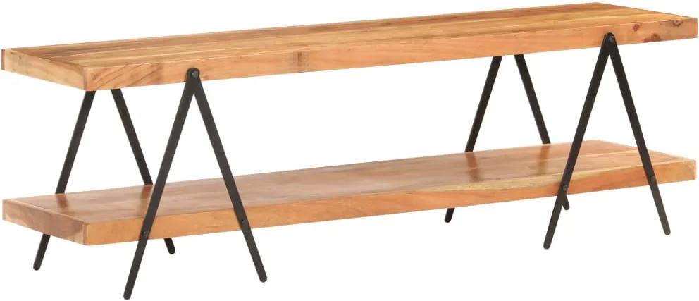 TV stolek Evelyn - masivní akáciové dřevo | 160x40x50 cm