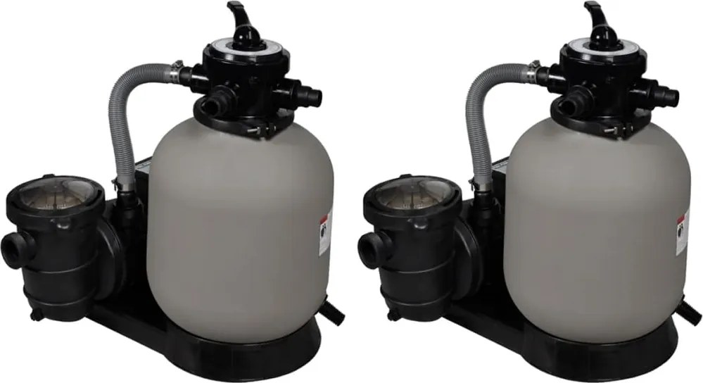 Písková filtrační čerpadla 2 ks 600 W 17 000 l/h 277090