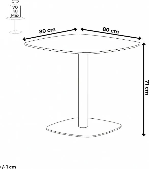 Jídelní stůl 80 x 80 cm, dub