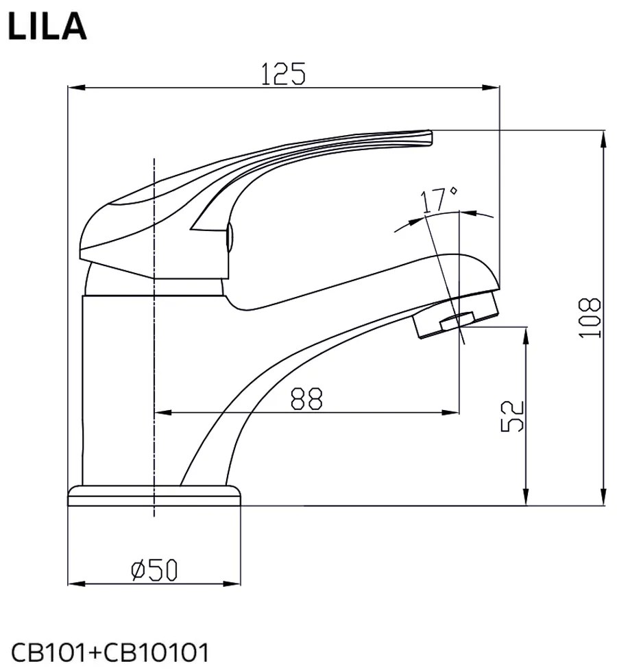 Mereo Lila umyvadlová stojánková baterie s výpustí mosaz chrom CBEE101