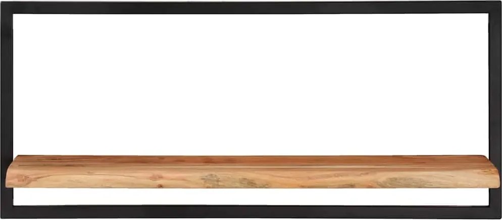 Nástěnné police 2 ks 80 x 24 x 35 cm masivní akácie a ocel 338458