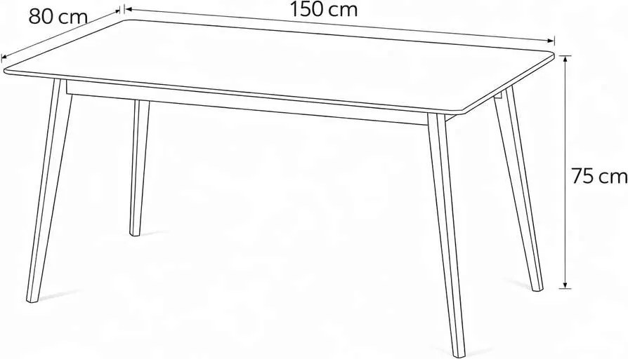 Jídelní stůl Campo 150, bílá