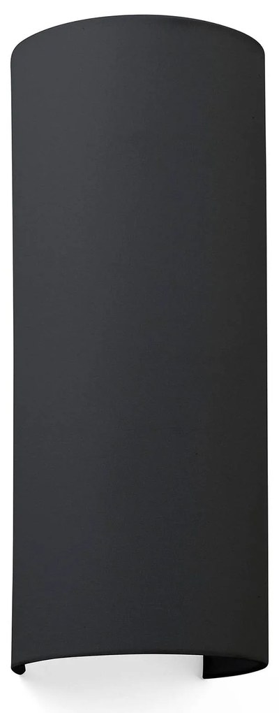 Nástěnné světlo Cotton, klenuté, 37 x 15 cm, černá