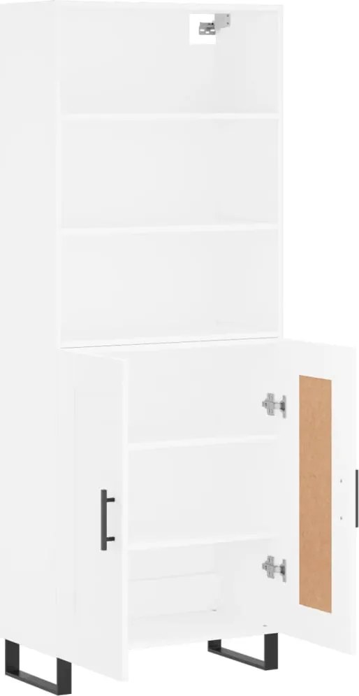 Skříň highboard bílá 69,5 x 34 x 180 cm kompozitní dřevo 3189981