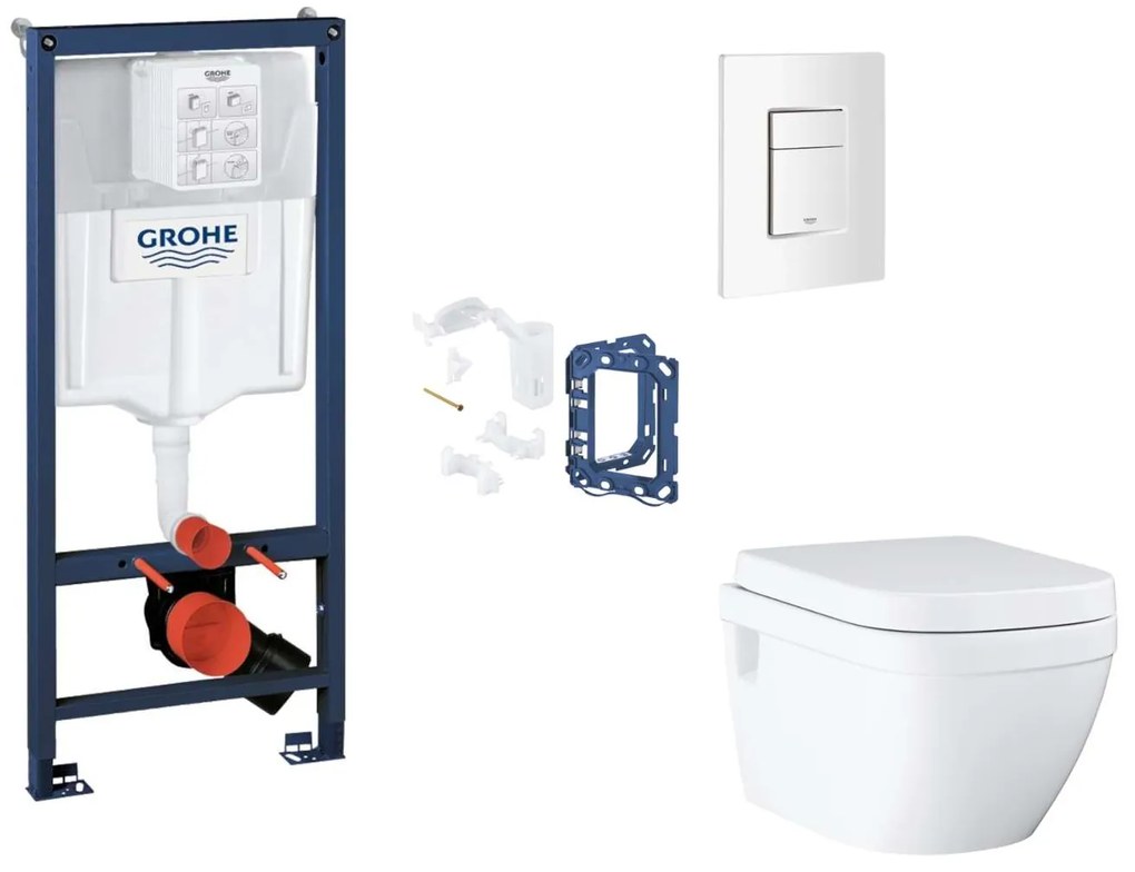 Grohe Rapid SL - Set předstěnové instalace, klozetu, sedátka SoftClose, tlačítka Skate Cosmopolitan a sady pro vhazování tablet, alpská bílá SANI11BB3151