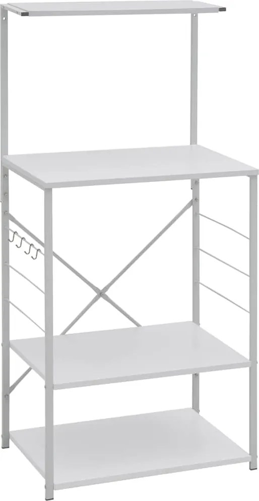 Skříňka na mikrovlnku bílá 60 x 39,6 x 123 cm kompozitní dřevo 288240