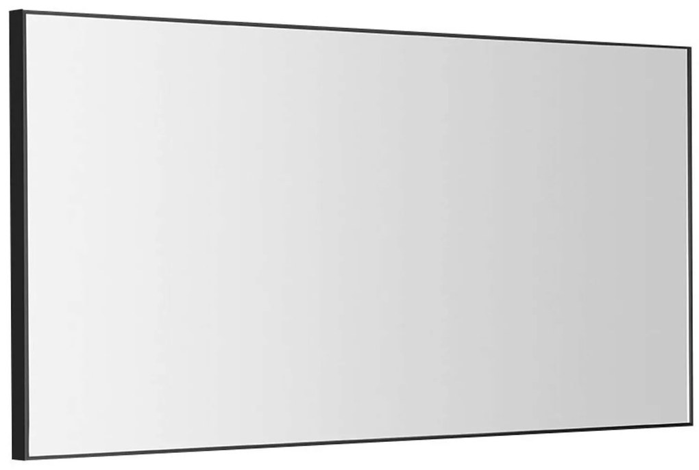 Sapho - Zrcadlo Arowana v rámu, 100x50 cm, černá mat AWB1050