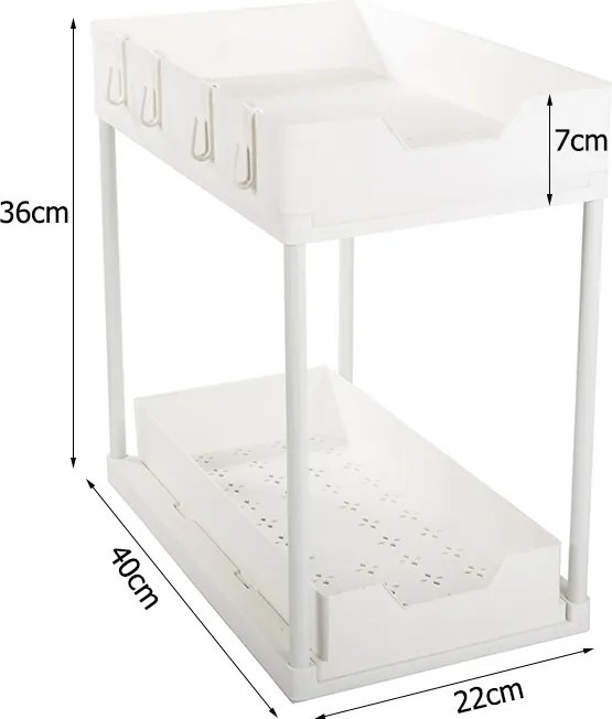 Verk Group Stojan na koření s výsuvnou policí kuchyňský organizér pultová police stojící