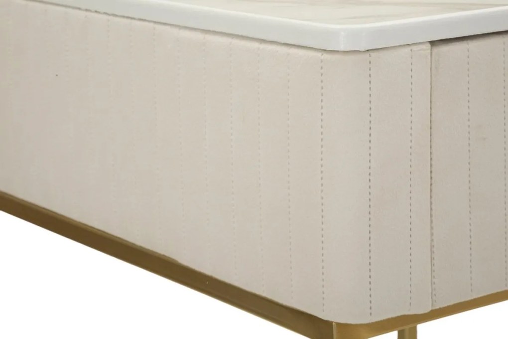 Sada odkládacích stolků Waverly 45 cm krémová