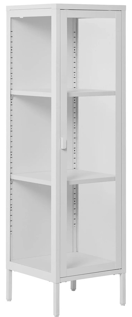 House Nordic Úzká bílá vitrína BRISBANE 140 cm