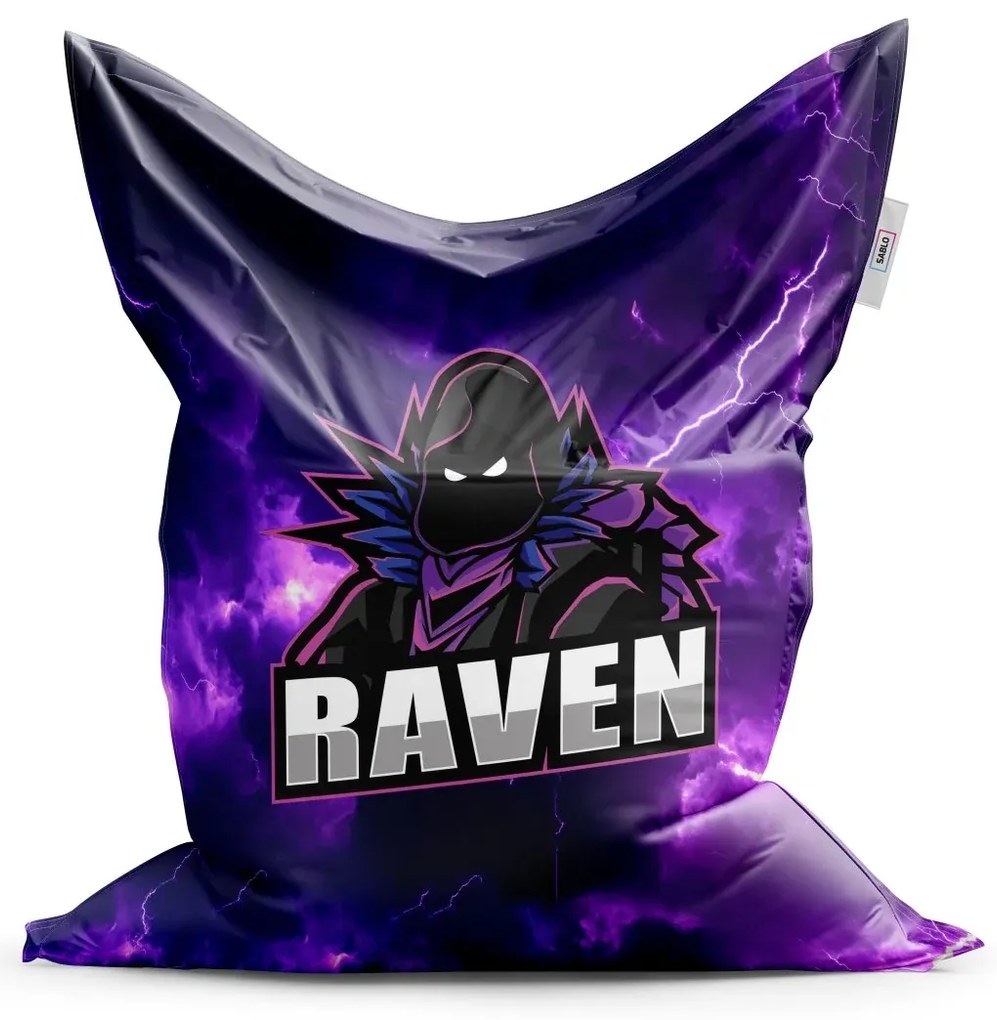 Sablio Sedací vak FORTNITE RAVEN Fialová bouře - 150x100 cm