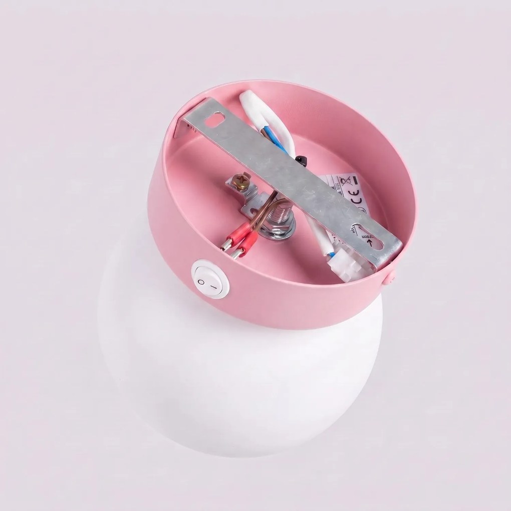 Sollux Lighting Nástěnné svítidlo YOLI 1 růžové s vypínačem