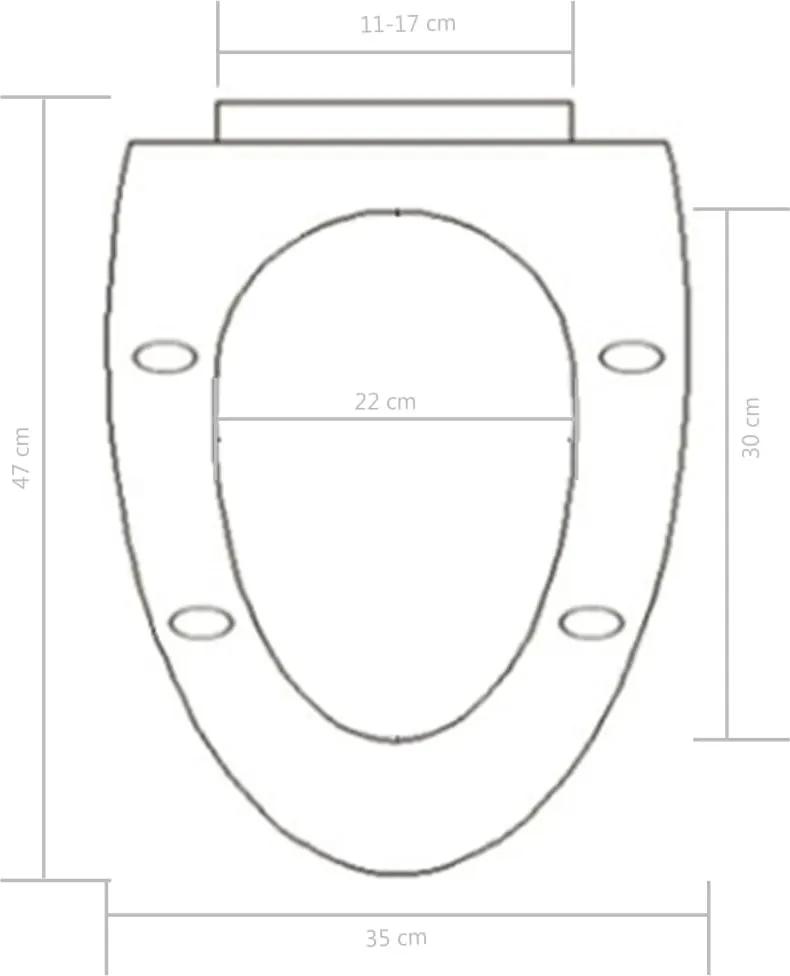 vidaXL Toaletní sedátko pomalé sklápění rychloupínací [145020] Barva: Bílá