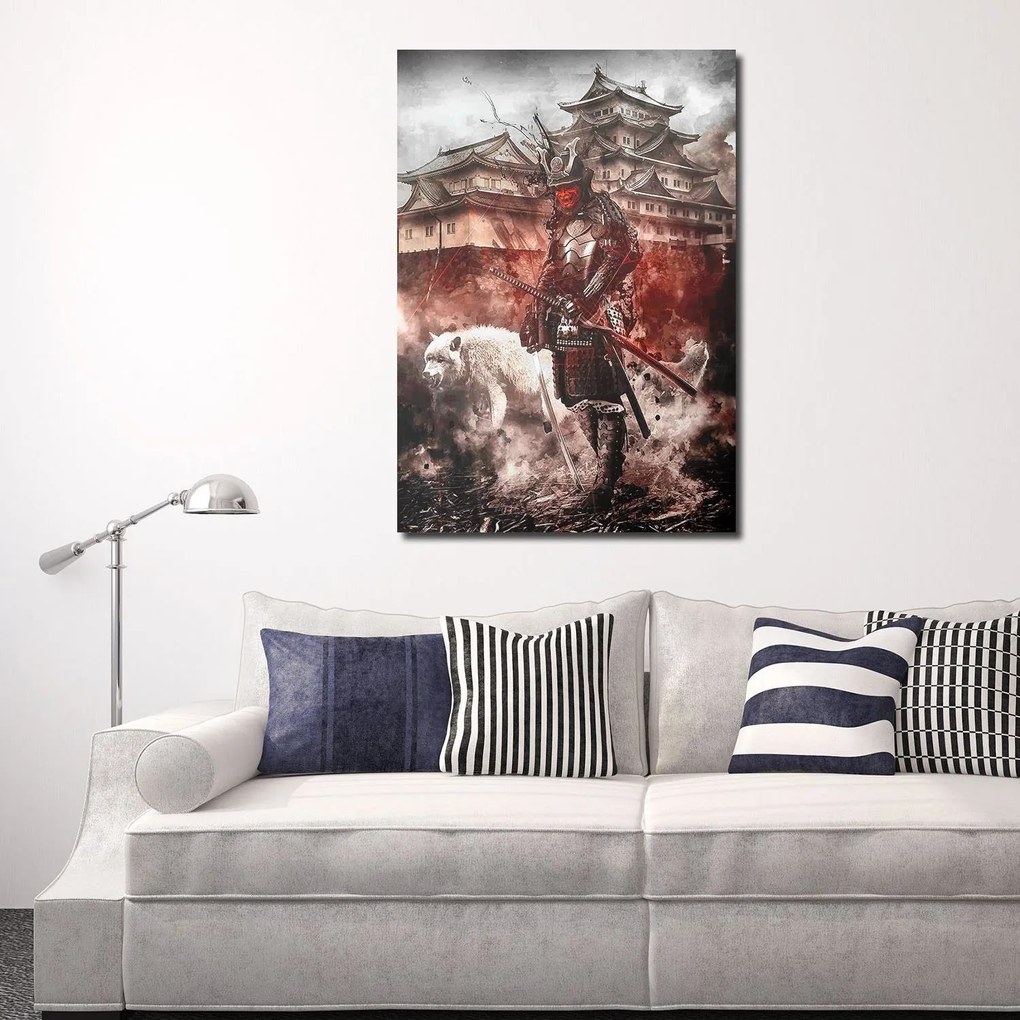 Gario Obraz na plátně Bojovník a bílý vlk - SyanArt Rozměry: 40 x 60 cm
