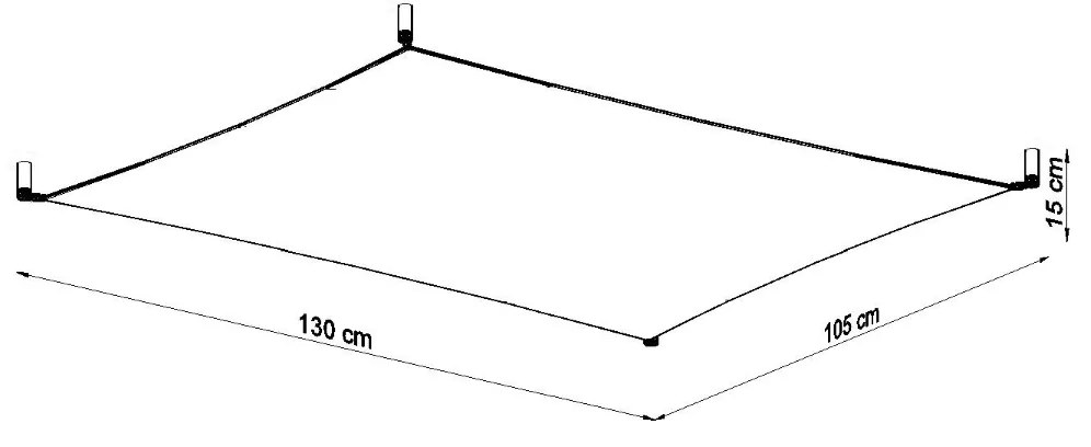 Stropní svítidlo Luna, 1x bílé textilní stínítko, (130 cm)
