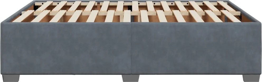 Rám postele bez matrace tmavě šedý 140 x 190 cm samet 3284632