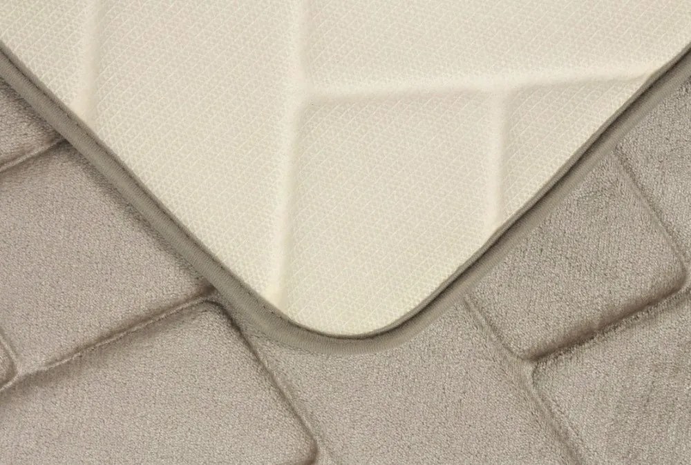 BO-MA, Protiskluzová koupelnová předložka 3D 7288 beige, 40x50, béžová, koupelna