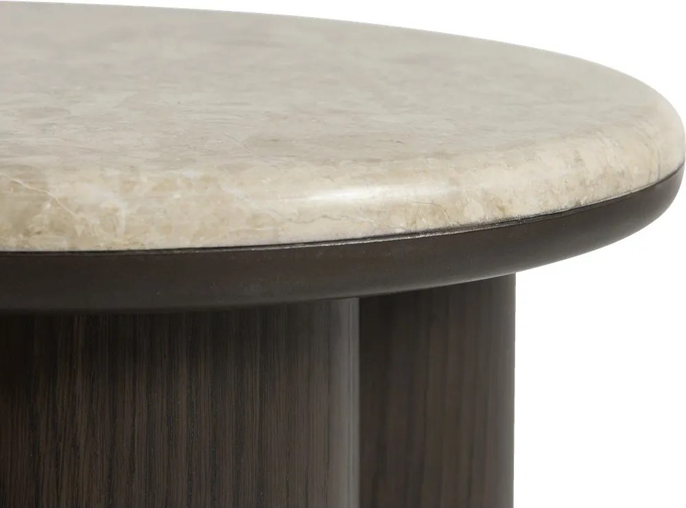 Kulatý odkládací stolek s mramorovou deskou ø 45 cm Piazze – Unique Furniture