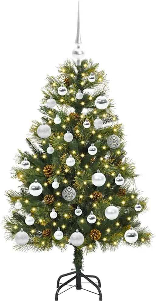 Umělý sklopný vánoční stromeček s kužely Zelená 120 cm 3395076