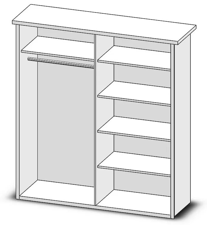 Šatní skříň Luca, 4-dveřová