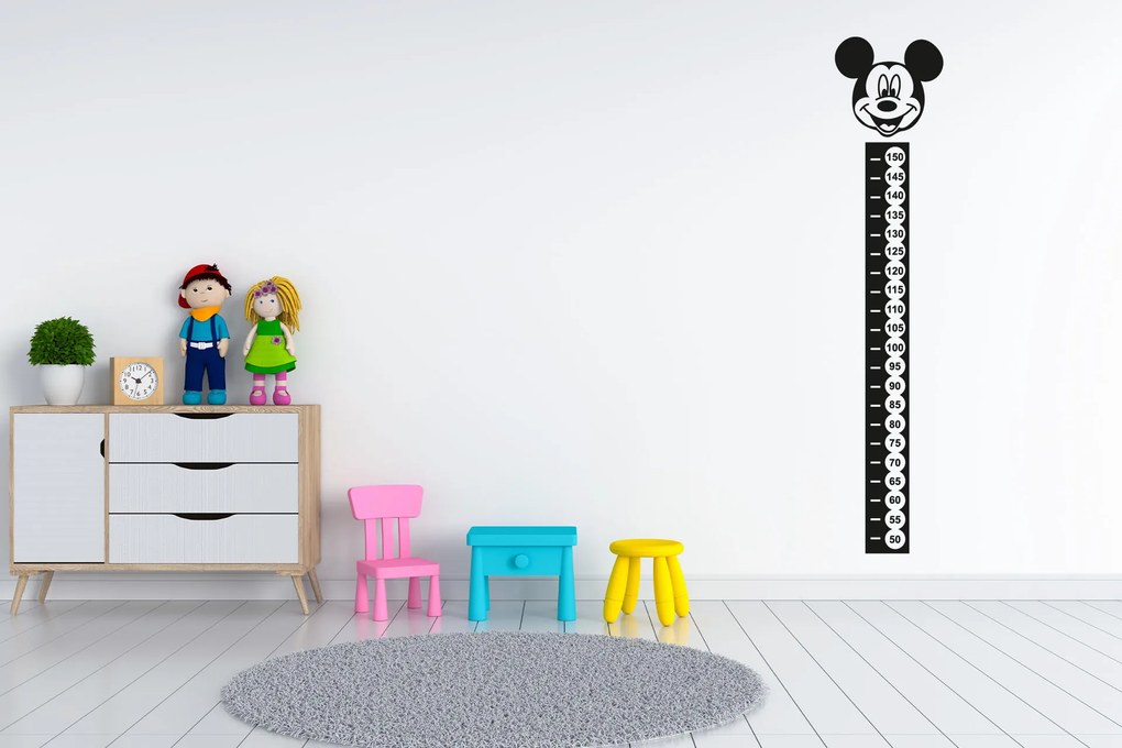 Lepy.cz Samolepka na zeď Mickey Mouse - metr Velikost (šířka x výška): 28x136cm, Barevná varianta: Jemná růžová