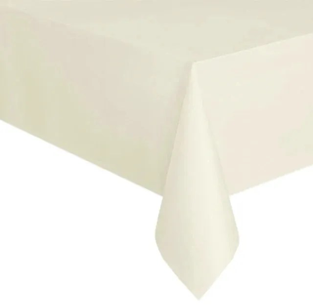 Jednorázový plastový jednobarevný ubrus 137x183 cm (matný) Barva: Bílá