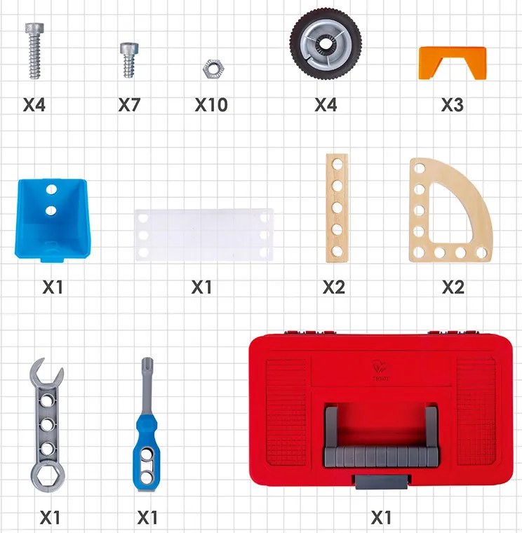 Mladý vynálezce - Sestav si své autíčko - 37 ks