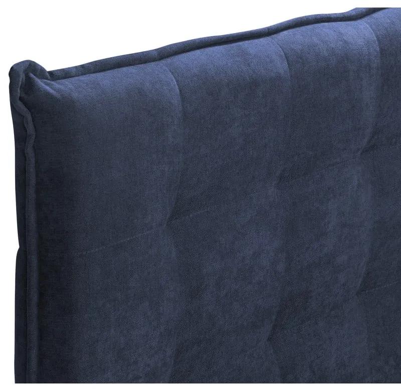 Tmavě modrá boxspring postel s úložným prostorem 160x200 cm Echaveria – Mazzini Beds