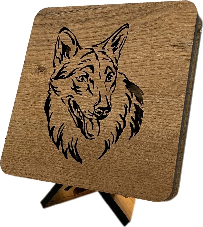 Li-Go "Německý Ovčák" lampa 19x19 cm provedení povrchu: bříza