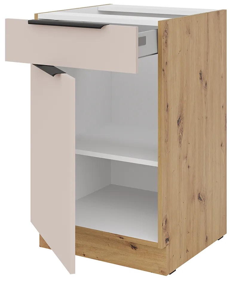 Kuchyňská linka SOLEA | 300 + 180 cm | VÝBĚR ÚCHYTŮ | zásuvky PREMIUM BOX | artisan/kašmír