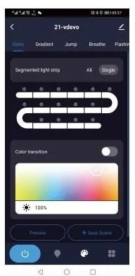 Immax NEO07734L - LED RGB Stmívatelný pásek MUSIC 18W/230V 5m IP65 Wi-Fi Tuya+DO