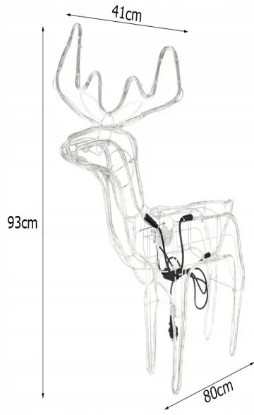 Ruhhy Svítící pohyblivý SOB teplá bílá barva 216 LED