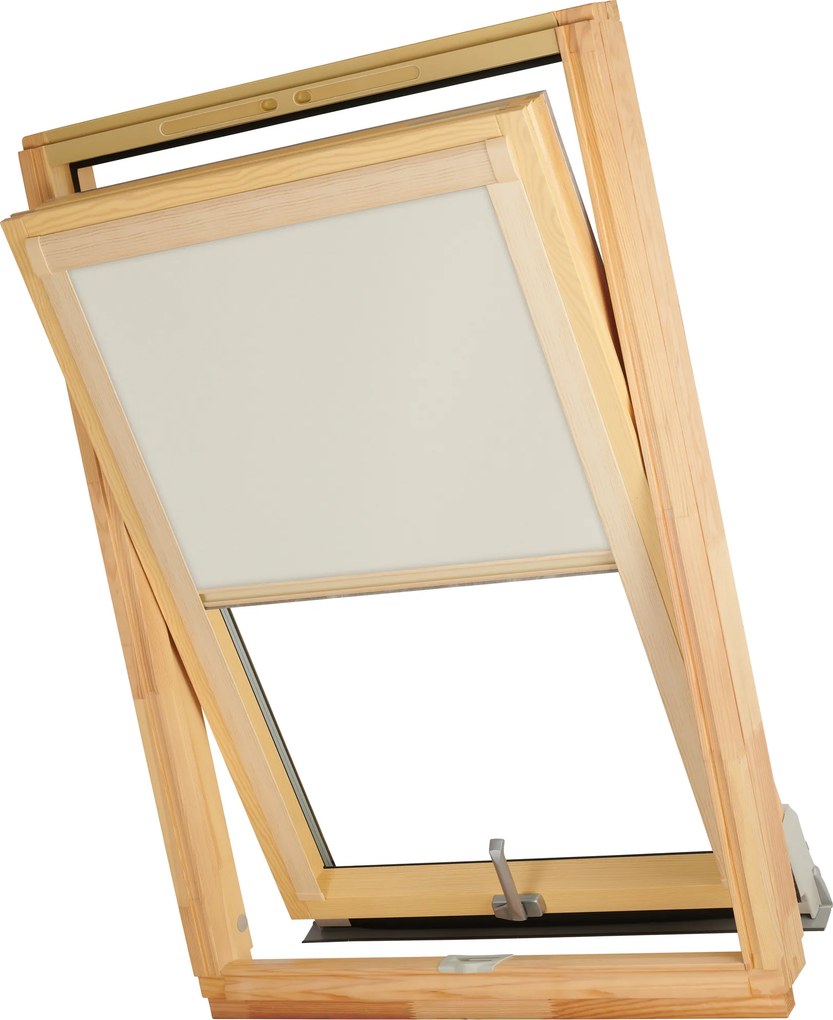 Dekodum Termoizolační roleta na střešní okno typu VELUX PK06/P06/406 Barva látky: Tan Silver, Barva profilu: Borovice