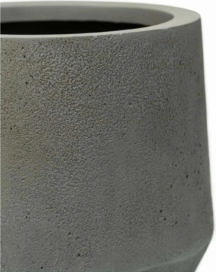 Designový květináč NEXORA, sklolaminát, 31x28 cm, šedý