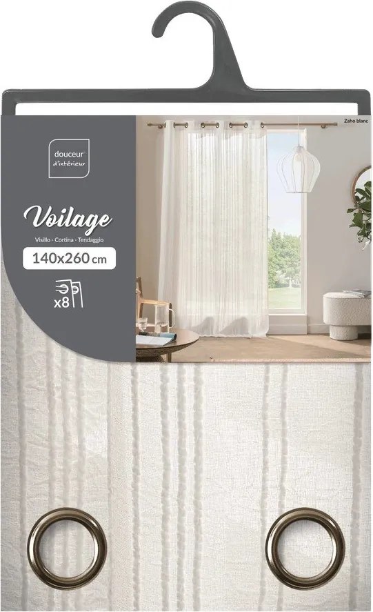 Bílý závěs 140x260 cm Zaho – douceur d'intérieur