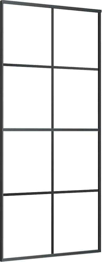 Posuvné dveře se sadou kování černé 90x205 cm ESG Glass 3375804