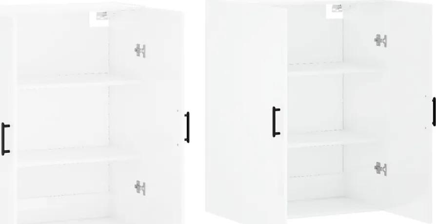 vidaXL Nástěnné skříňky 2 ks 69,5 x 34 x 90 cm [3195629] Barva: Bílá