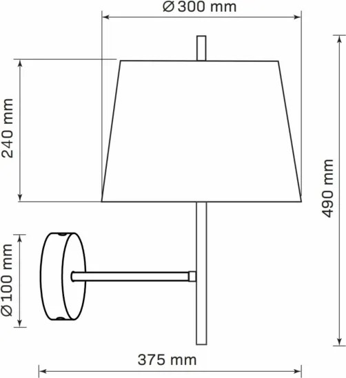 Nástěnná lampa ELENA 1xE27/20W/230V bílá