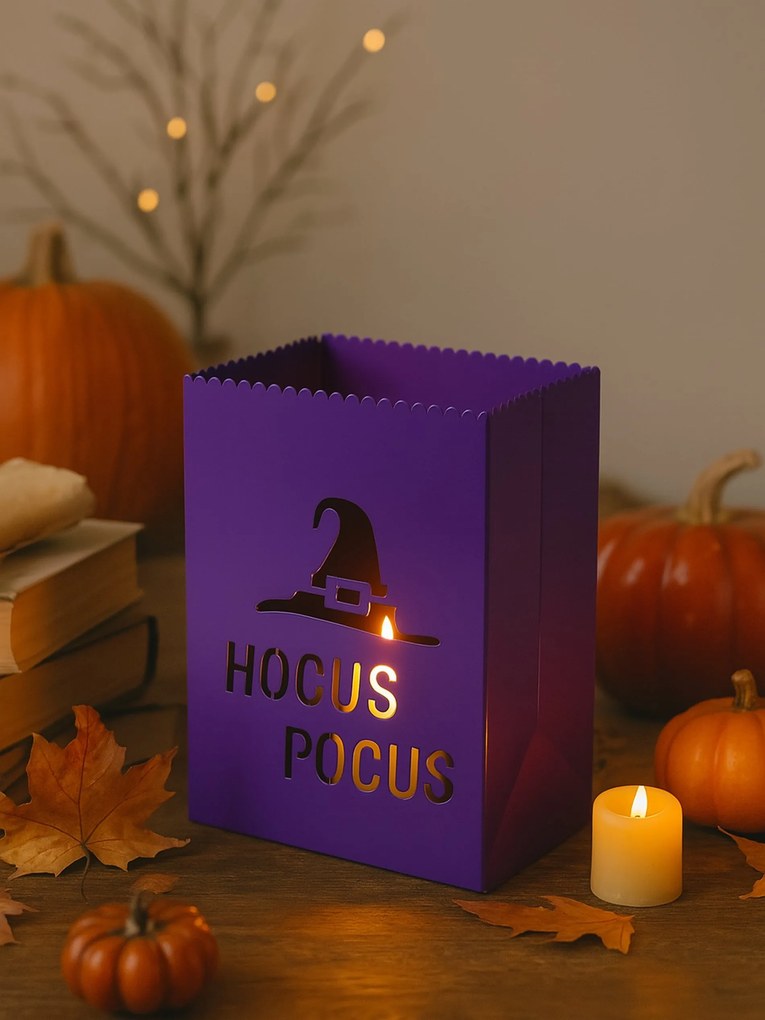 Sinsay - Stojací halloweenská LED dekorace s motivem čarodějnického klobouku - fialová