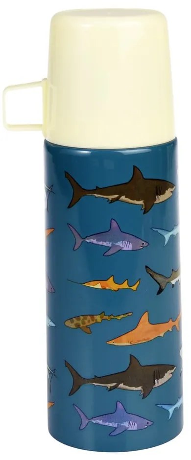 Modrá dětská termoska 350 ml Sharks – Rex London