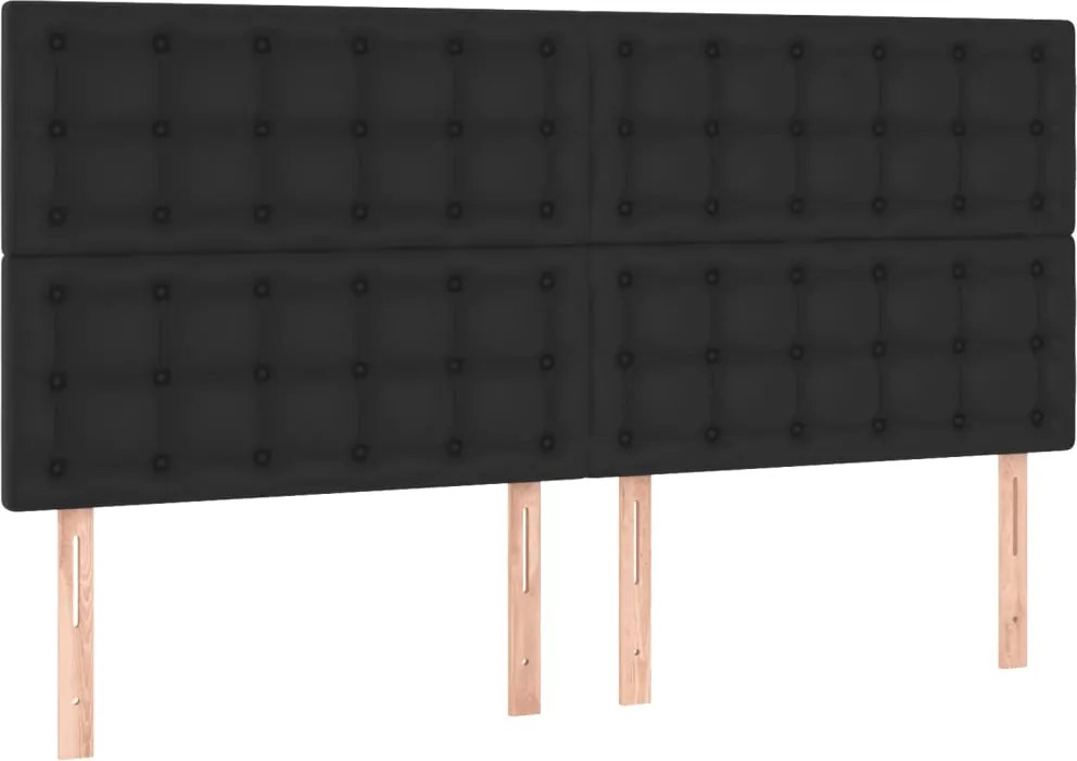 Box spring postel s matrací černá 160x200 cm umělá kůže 3129039