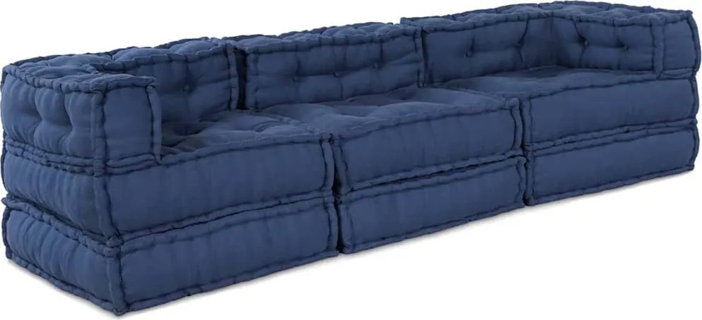 Modulová pohovka Textil Indigo 210 x 70 x 56 cm 3315087