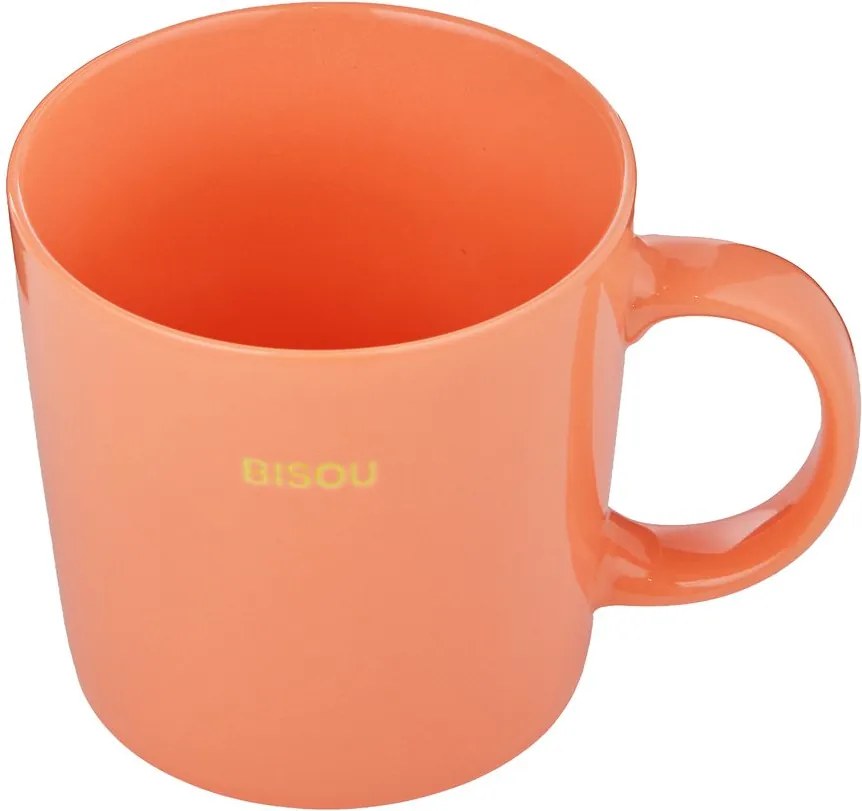 Butlers GOOD VIBES Hrnek "Bisou" 400 ml - oranžová