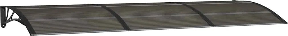 Vchodová stříška černá 300 x 100 cm polykarbonát 153575